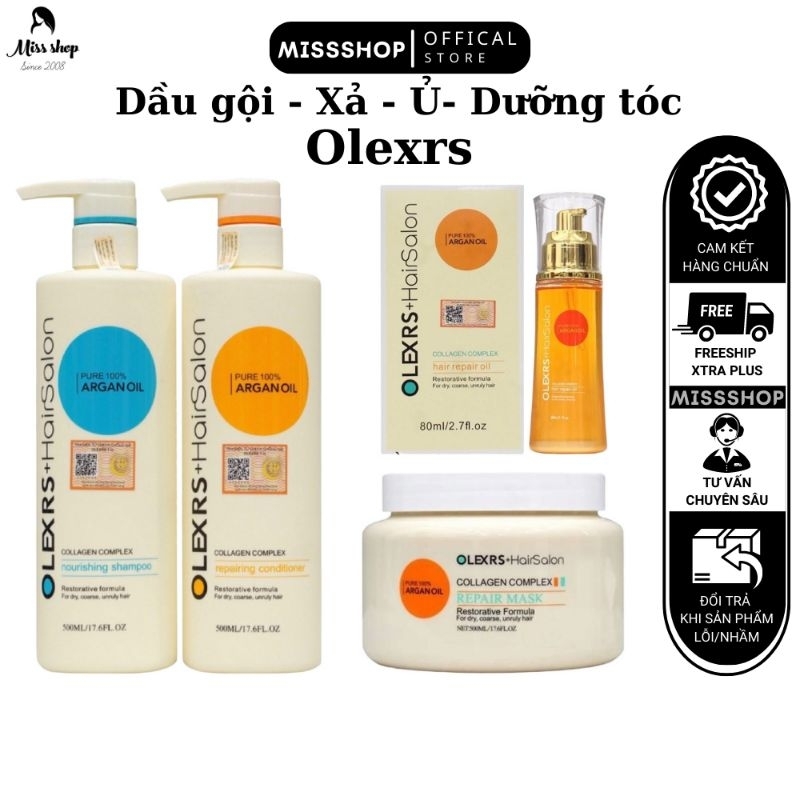 [OLEXRS]Dầu Gội- Xả Olexrs Argan Oil Collagen Hair Salon 960ml 500ML ...