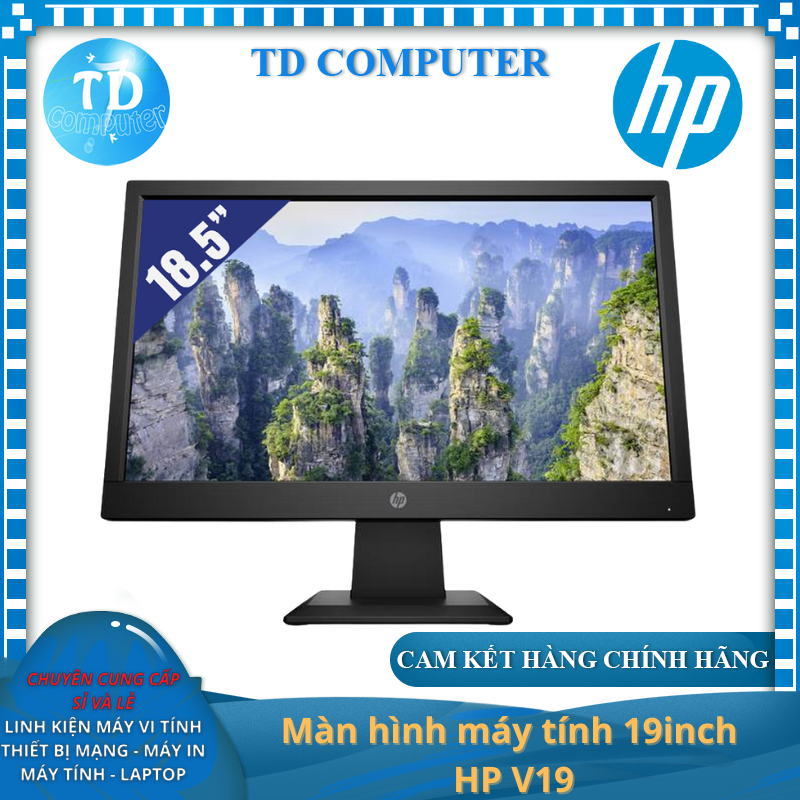 Màn hình máy tính 19inch HP V19 (18.5" HD 60Hz, VGA) - Hàng chính hãng ...
