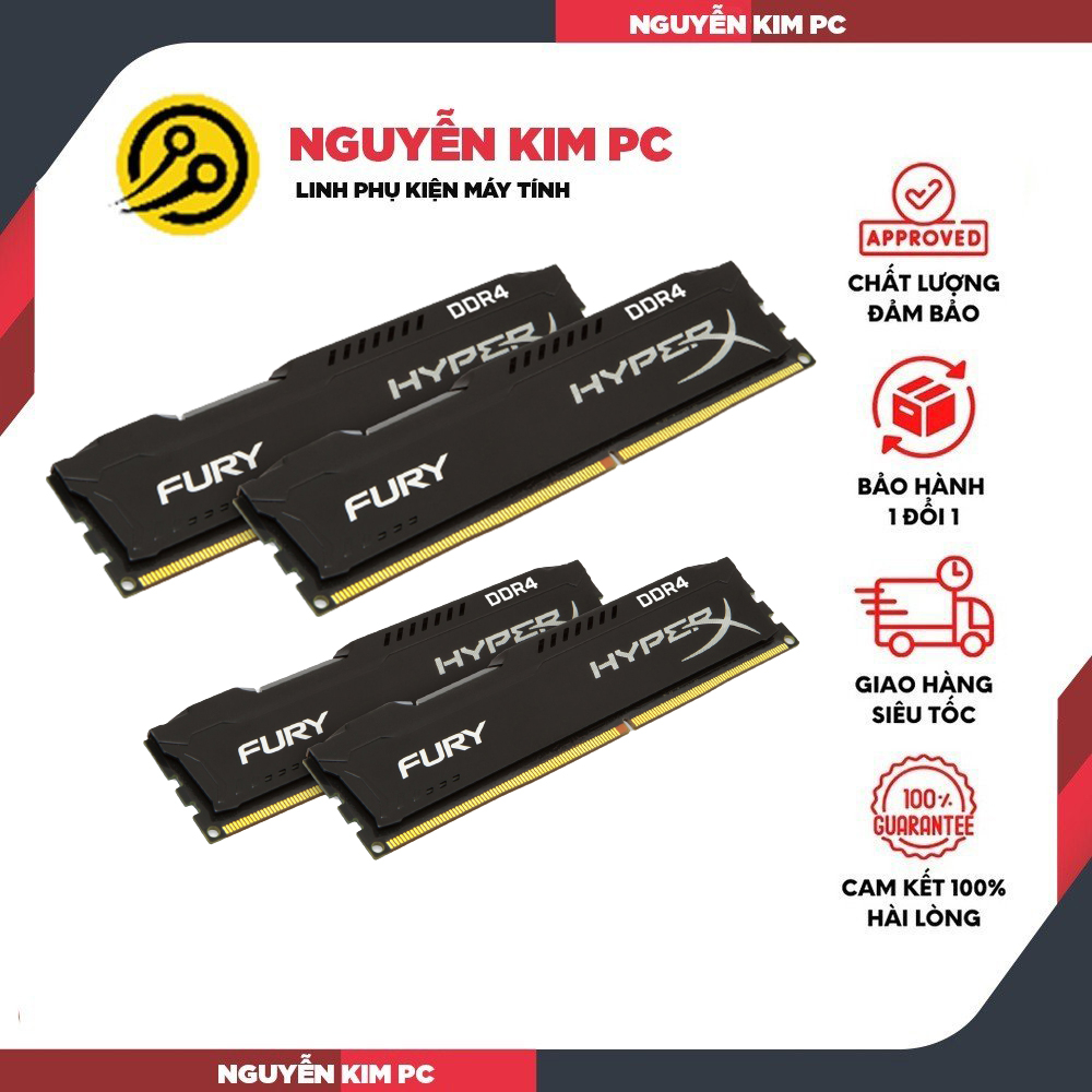 RAM Kingston HyperX Fury Black 16GB DDR4 Bus 2666Mhz/3200Mhz Hàng Mới ...