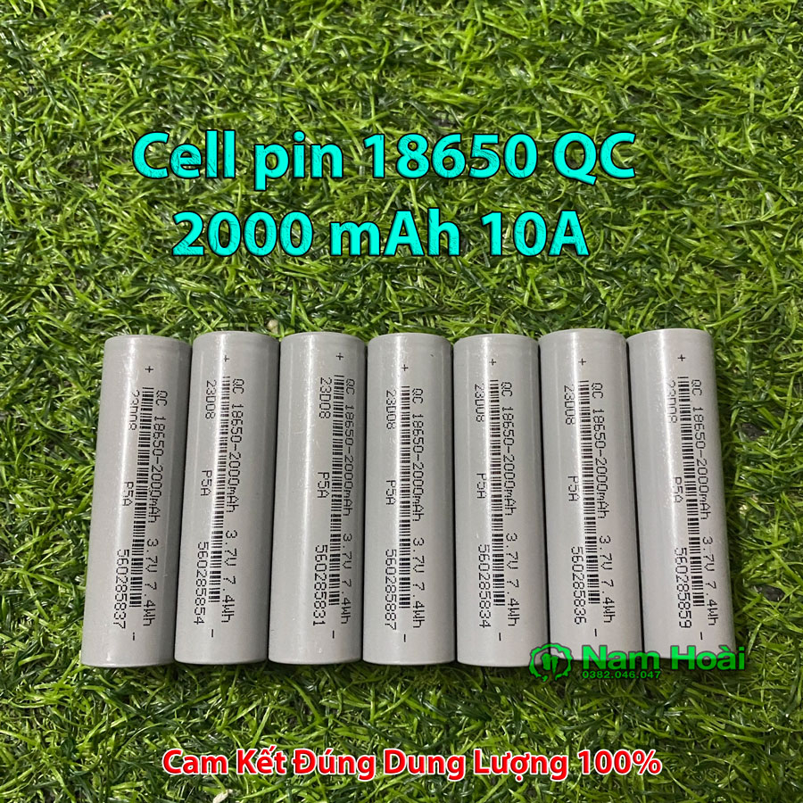 PIN SẠC ĐIỆN - Cell pin lion 18650 QC 2000mAh xả 10A, 3.7V-4.2V ...