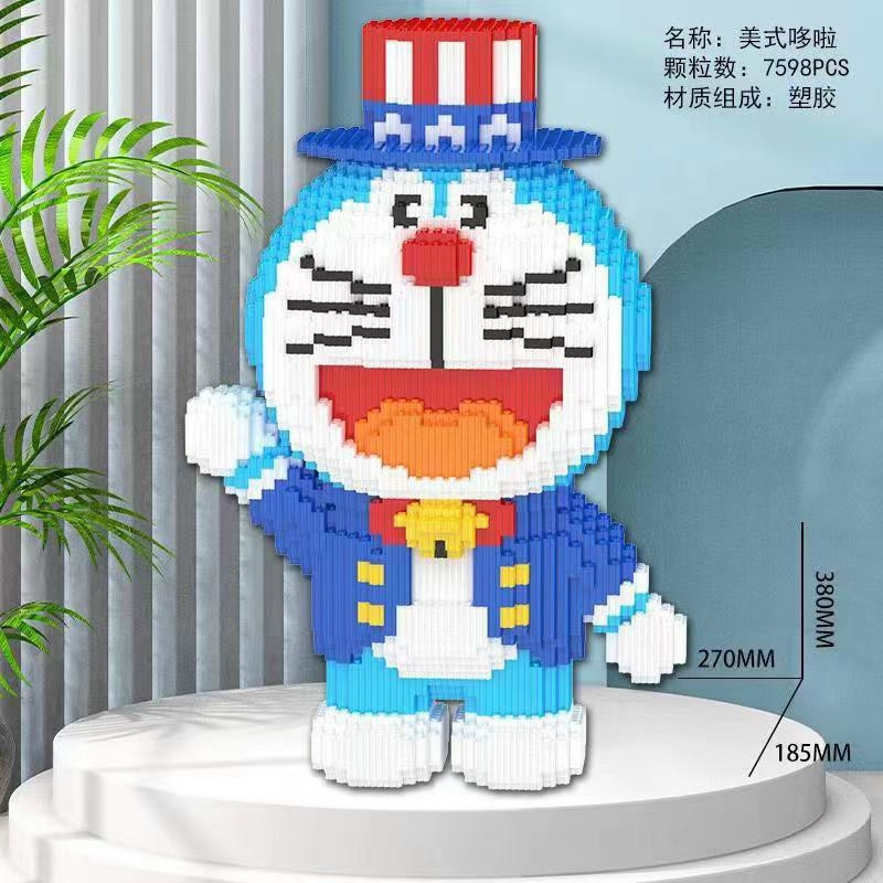 Mô hình lắp ráp Doremon 38-40cm, Đồ chơi xếp hình Lego Doraemon cỡ lớn ...