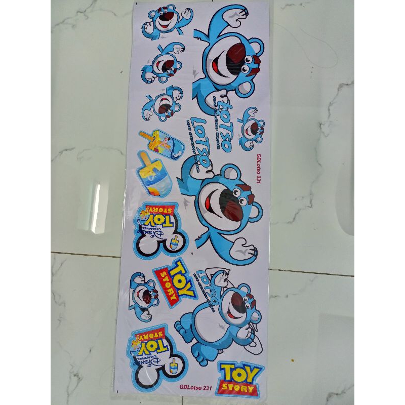 Bộ tem gấu Lotso Toy màu xanh lớn new | Shopee Việt Nam