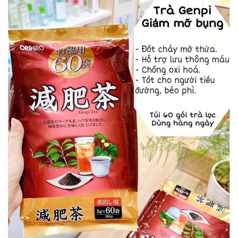 🍵 𝗧𝗿𝗮̀ 𝗚𝗲𝗻𝗽𝗶 𝗧𝗲𝗮 - 𝗧𝗥𝗔̀ 𝗧𝗜𝗘̂𝗨 𝗠𝗢̛̃ 𝗕𝗨̣𝗡𝗚 𝗡𝗛𝗔̣̂𝗧 𝗕𝗔̉𝗡 𝗚𝗘𝗡𝗣𝗜 𝗧𝗘𝗔 𝗢𝗥𝗜𝗛𝗜𝗥𝗢 | Shopee Việt Nam