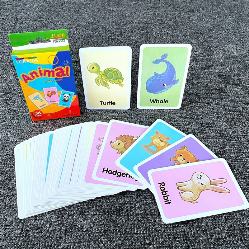 Thẻ Học Thông Minh 2 mặt, Flashcard Học Tiếng Anh 36 thẻ theo từng chủ ...