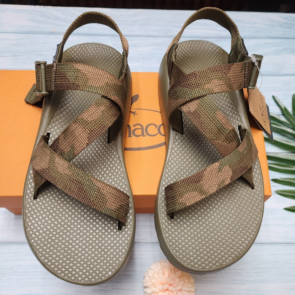 Dép Xăng Đan Cao Cấp Đế Thơm Hương Quế Full Box, Dép Chaco Mẫu Rằn Ri ...