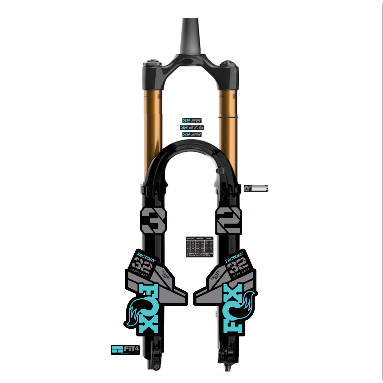 tem decal dán phuộc xe đạp địa hình Fox kashima 32 2021 | cheetahdecals ...