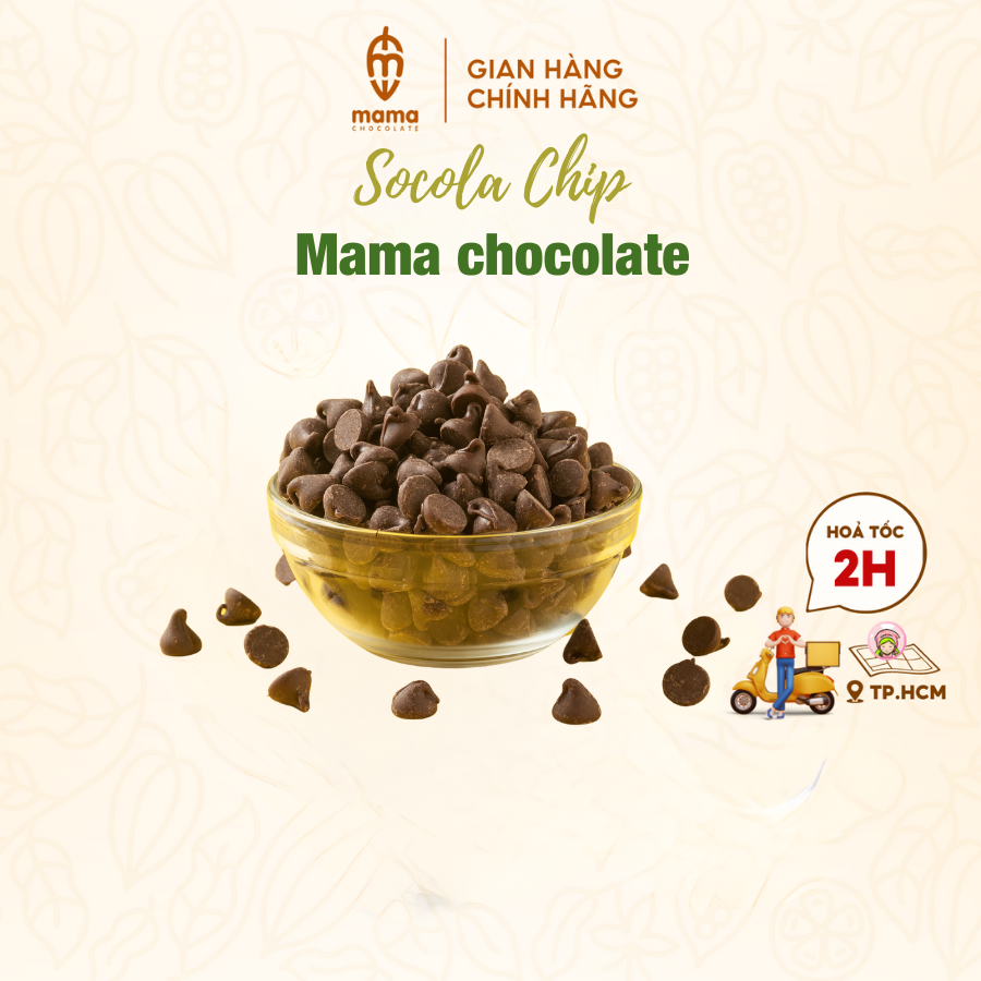 Socola Chip Mama Chocolate 100gr Đủ Vị Cam, Dâu, Đen, Trắng, Matcha ...