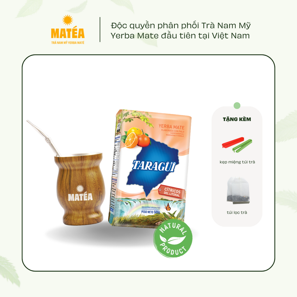[COMBO] Trà Yerba Mate Vị Trái Cây 500gr TARAGUI Cítricos và Cốc Gourd ...