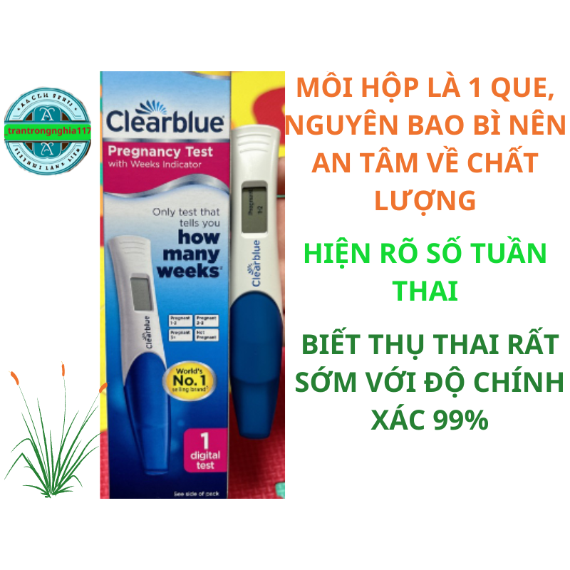 Que thử thai điện tử hiện số tuần thai ClearBlue How Many Weeks Hộp ...