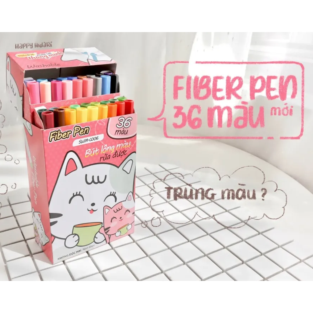 [MỚI 2023] Bộ 20 / 36 màu Bút Fiber Pen Retro / Pastel / 36 Màu Thiên ...