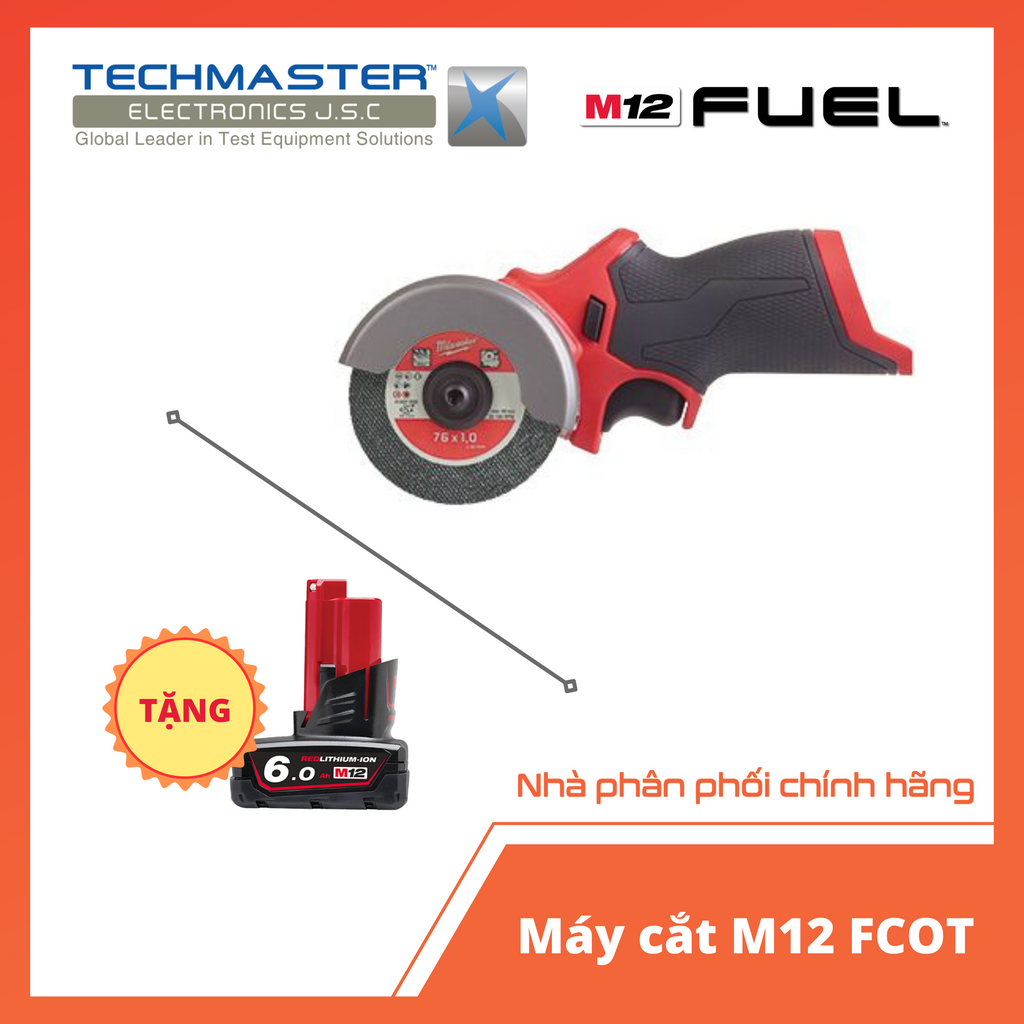 Máy cắt M12 FCOT-0X + TẶNG KÈM PIN 12V 6.0Ah - M12B6 (Hàng chính hãng ...