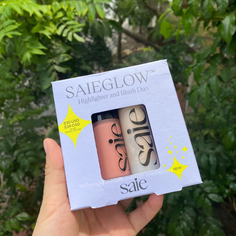 [ Sale 30% ] Set má kem highlight Saie Mini SaieGlow™ Highlighter and ...