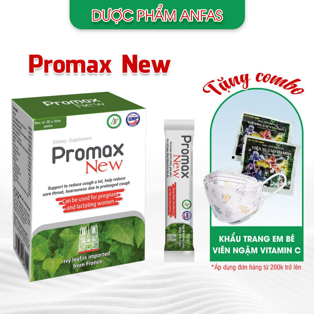 Siro ho Promax New Anfas (hộp 20 gói *10ml) tiêu đờm, bổ phế | Shopee ...