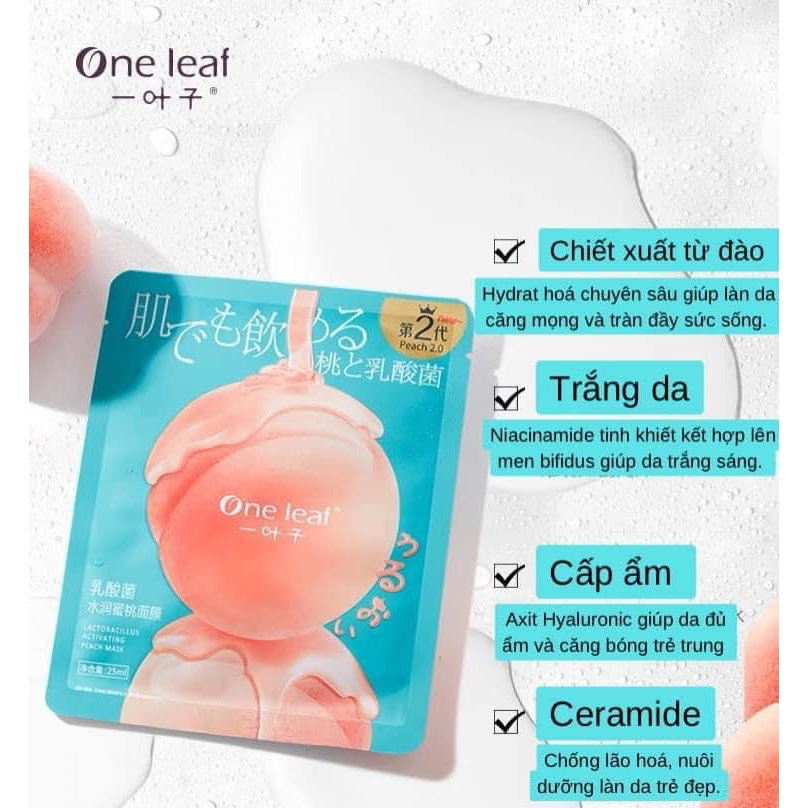 Mặt nạ đào One Leaf mask làm sáng da Hộp 30m | Shopee Việt Nam