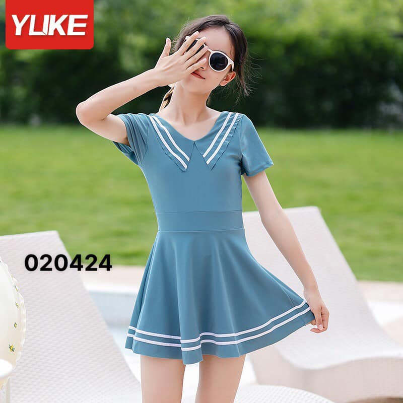Bộ bơi bé gái liền váy size 120-160 cm | Shopee Việt Nam