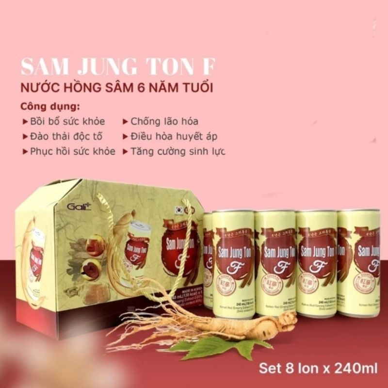 Set Hồng Sâm Sam Jung Ton F hộp 8 lon | Shopee Việt Nam