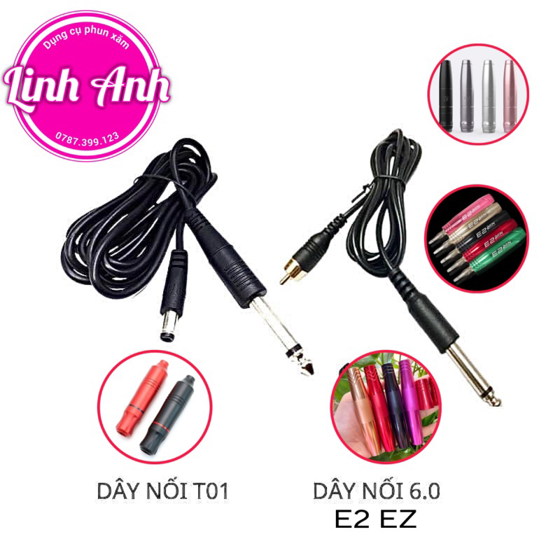 Dây Nối Máy Pen E2 EZ 5.0 MAST Rồng T01 Các Loại RCA Dây Nguồn Phun Xăm ...