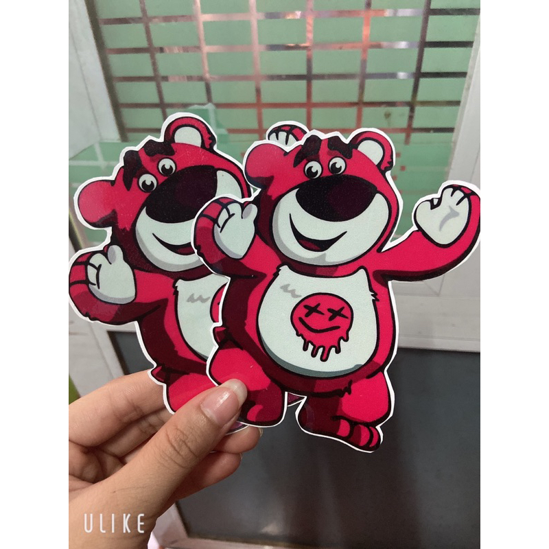 Tem logo GẤU DÂU(LOTSO) 8cm tem chống nước | Shopee Việt Nam