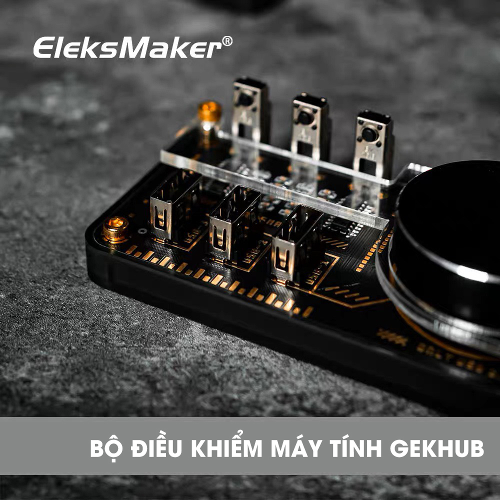 Hub USB Điều Khiển Âm Lượng Để Bàn Eleksmaker Geekhub có đèn RGB - Phím Tùy Chỉnh Eleksmaker ...