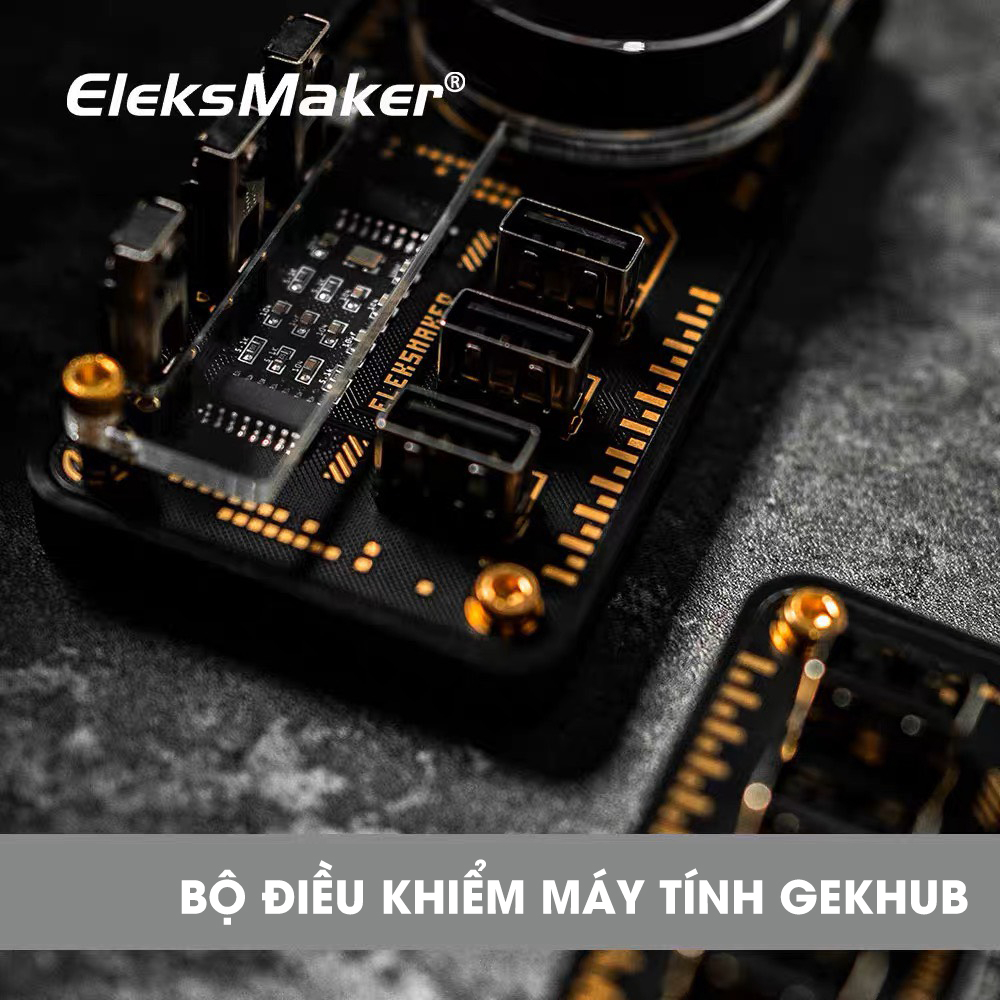 Hub USB Điều Khiển Âm Lượng Để Bàn Eleksmaker Geekhub có đèn RGB - Phím Tùy Chỉnh Eleksmaker ...