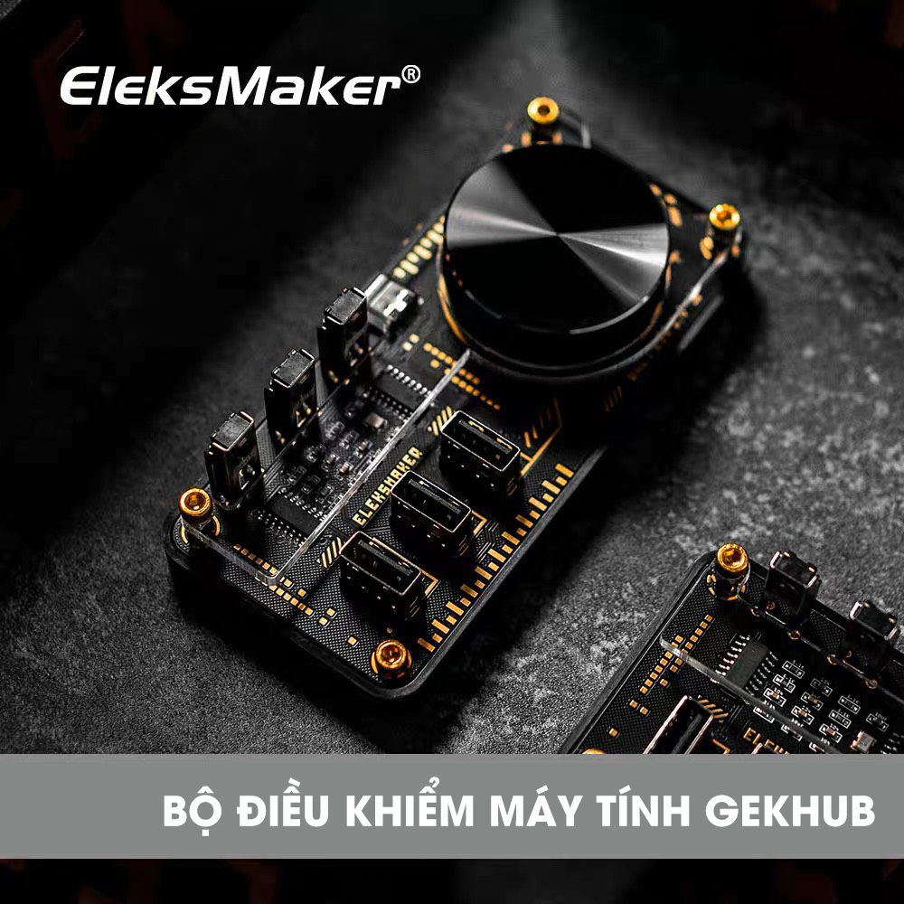 Hub USB Điều Khiển Âm Lượng Để Bàn Eleksmaker Geekhub có đèn RGB - Phím Tùy Chỉnh Eleksmaker ...