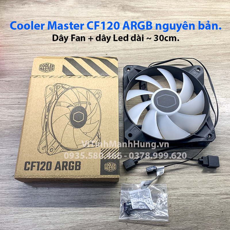 Quạt Cooler Master CF120 ARGB, 12cm, 1200 rpm, 47.65 CFM, 3 pin ...