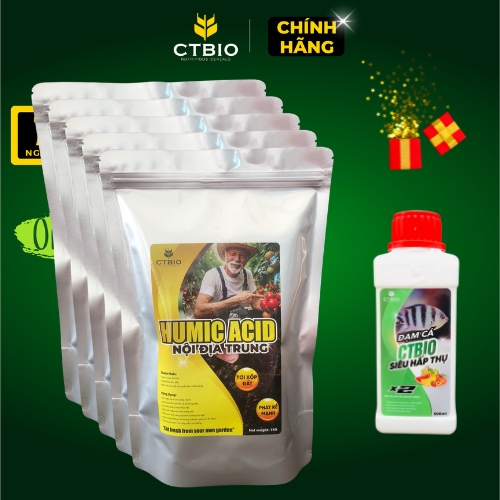 5kg Humic ở dạng Kali Humate cải tạo, thông thoáng đất + Tặng kèm 1 ...