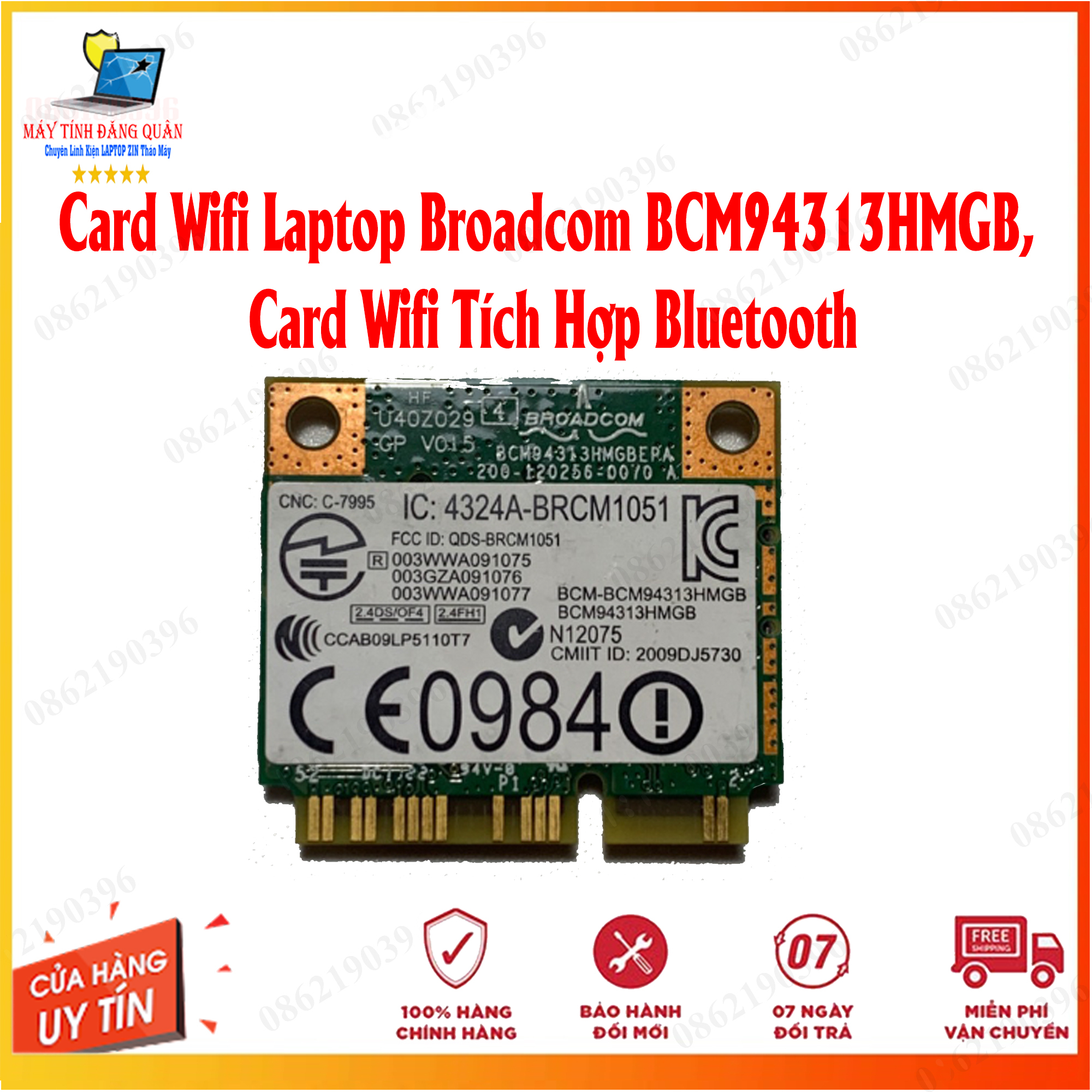 Card Wifi Laptop Broadcom BCM94313HMGB, Card Wifi Tích Hợp Bluetooth ...