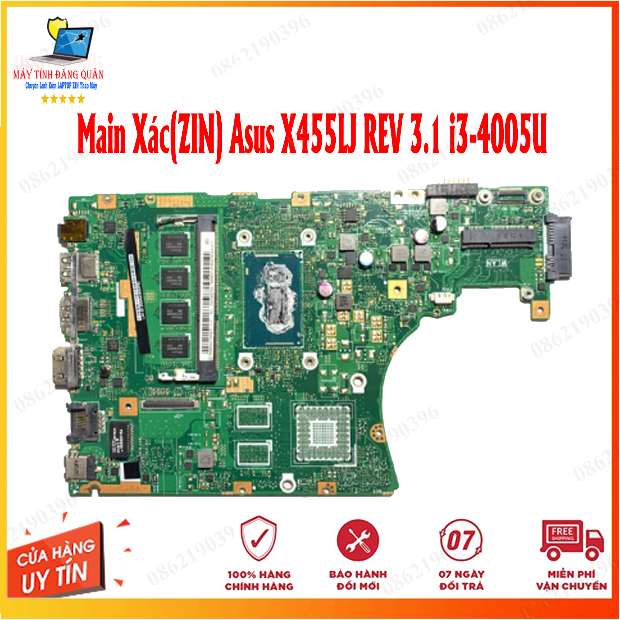 Main Xác(ZIN) Asus X455LJ REV 3.1 i3-4005U Lỗi Không Lên Nguồn Cho Thợ ...
