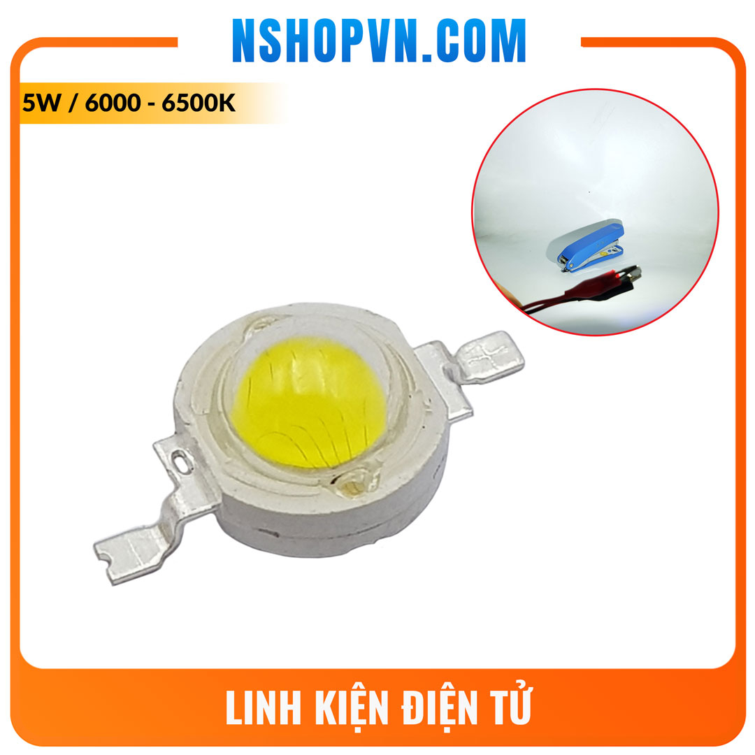 Chip led 5W trắng 6000-6500K | Shopee Việt Nam
