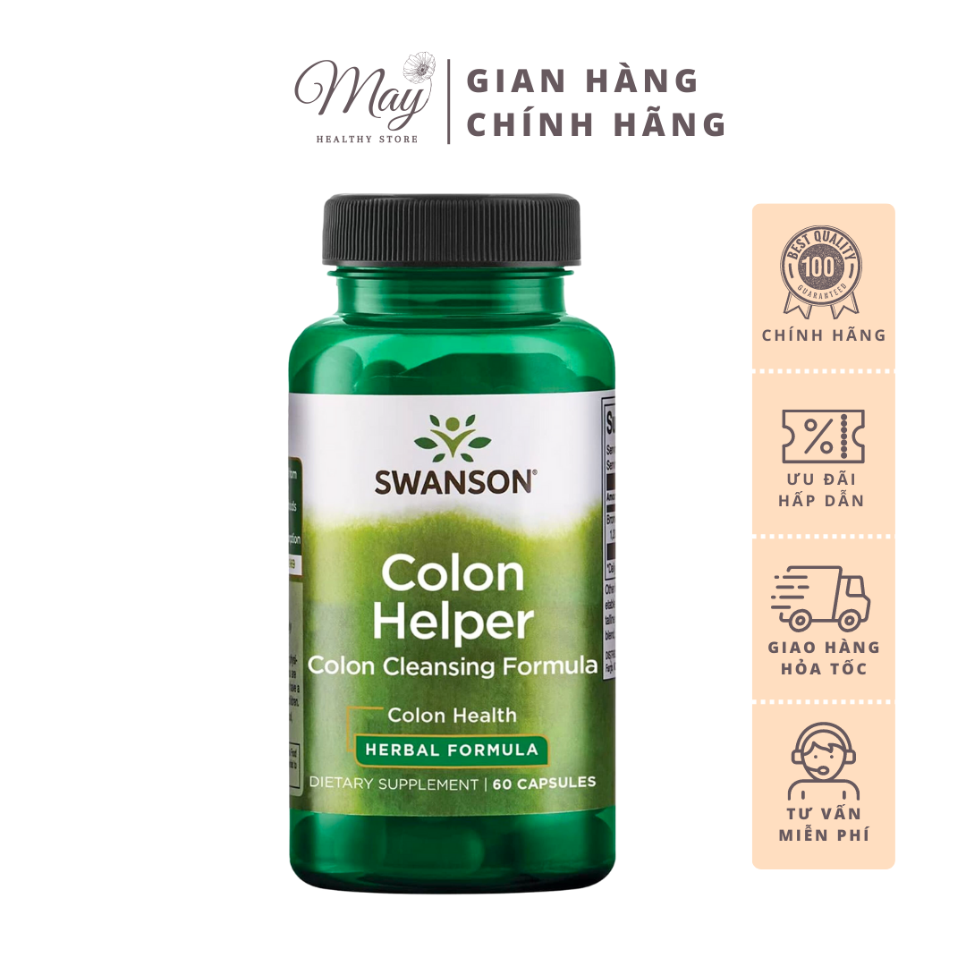 Viên Uống Swanson Colon Helper Hỗ Trợ Chức Năng Đại Tràng Và Hệ Tiêu ...