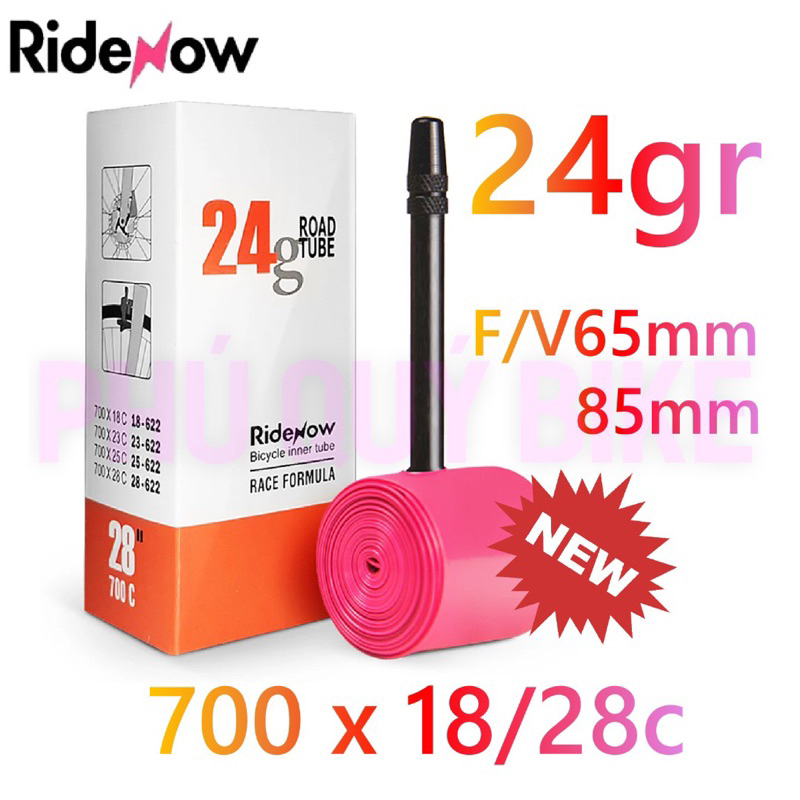RUỘT SIÊU NHẸ 24gr Dùng Cho Bánh 700c | Ruột RIDENOW 700x18/28c Van Pháp F/V 60-80mm | Shopee ...