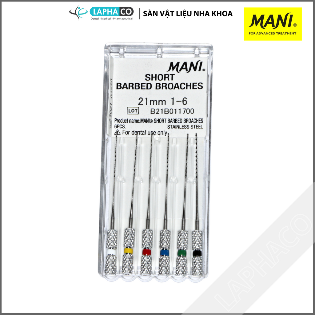 [Mani] Short Barbed Broaches - Trâm gai (vỉ 6 cây) | Shopee Việt Nam