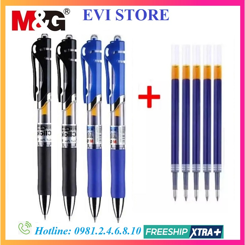 Combo 2 bút + 5 ruột M&G K35 và G5 / Set 2 bút K35 và 5 ruột G5 | Shopee Việt Nam