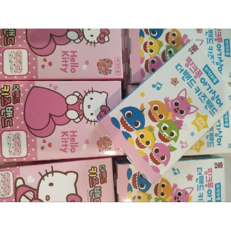 [Nội địa Hàn] Băng keo cá nhân hello kitty, pinkfong cho bé | Shopee ...