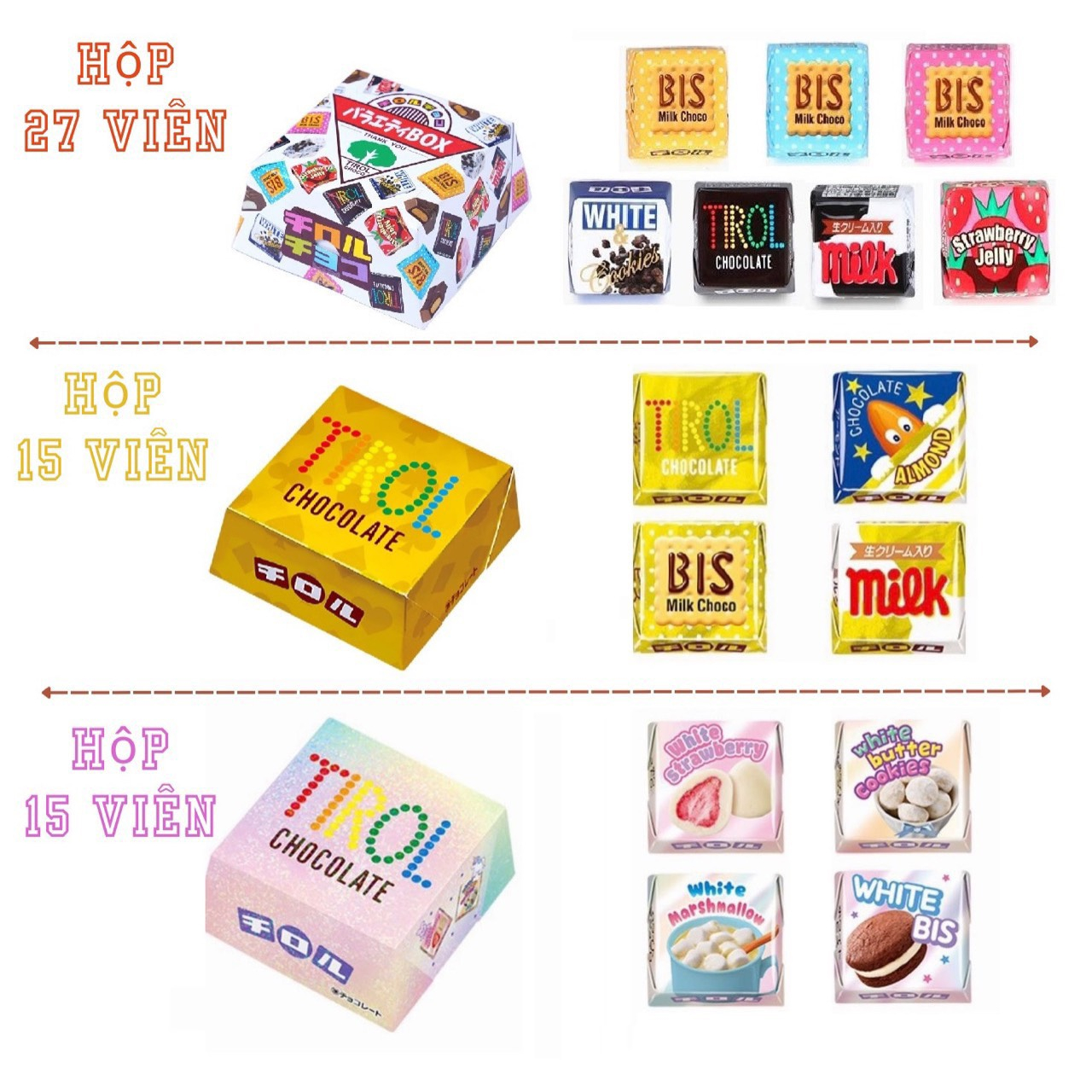 Chocolate Tirol Tổng Hợp Nhật Bản các phiên bản đặc biệt | Shopee Việt Nam