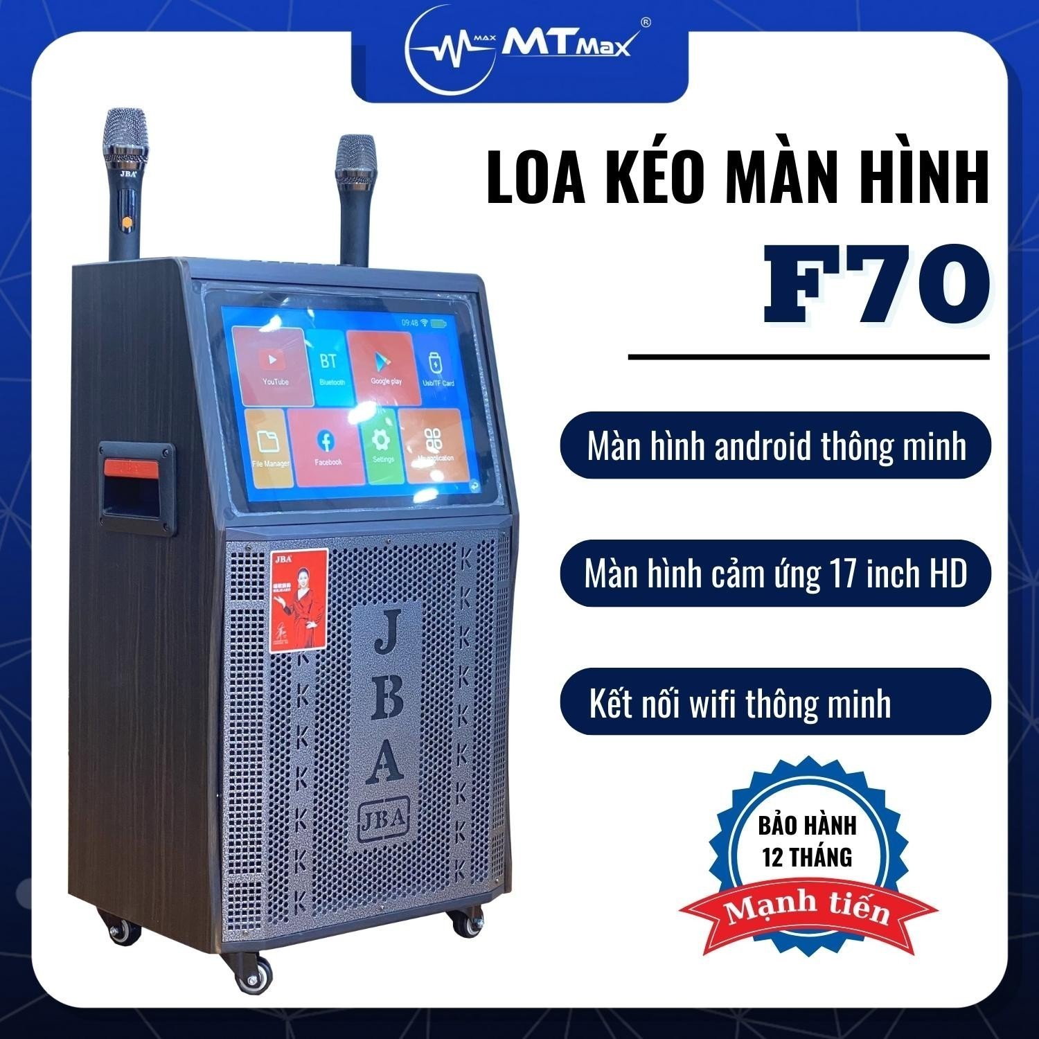 Loa Kéo JBA F70, Loa Hát Karaoke Có Màn Hình Cảm Ứng Màn Hình Kích ...