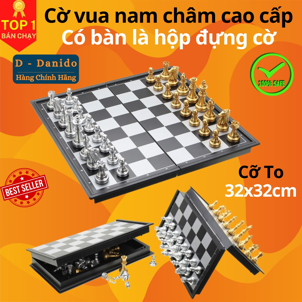 Cờ vua nam châm cao cấp - Boardgame cờ vua nhựa nguyên sinh trí tuệ - Hàng chính hãng D Danido ...