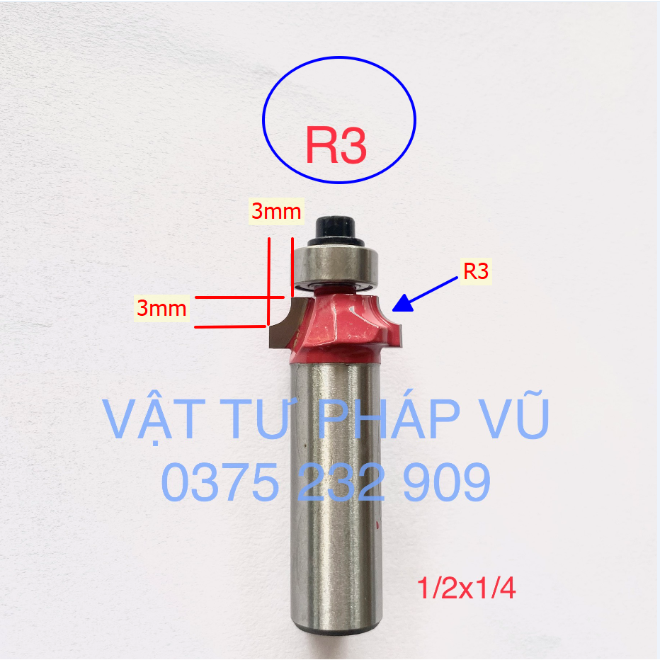 [2 cái] Mũi phay bo cạnh bàn, bo gỗ tròn, bo viền [ĐỦ KÍCH THƯỚC ...