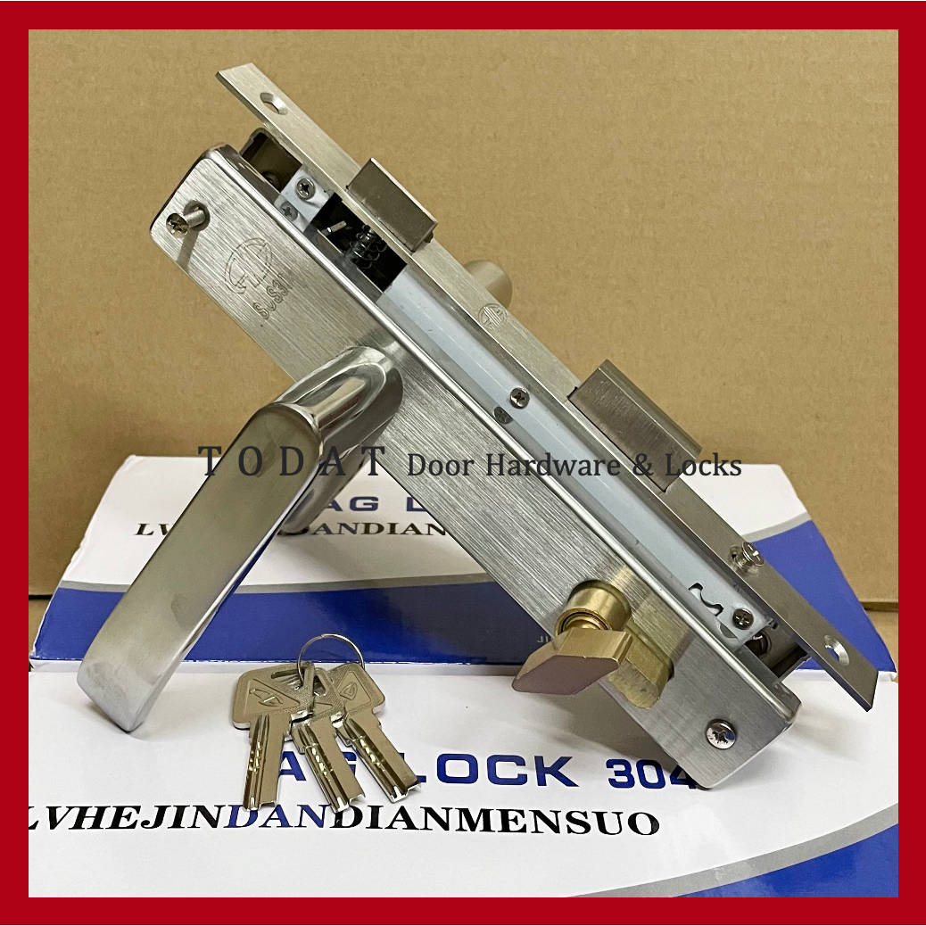 Khoá Tay Gạt AG inox - AG Stainless Steel Handle Door Lock Set | Shopee ...