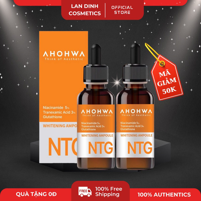 (CHÍNH HÃNG) Tinh chất serum dưỡng trắng, mờ thâm nám tàn nhang Ahohaw ...