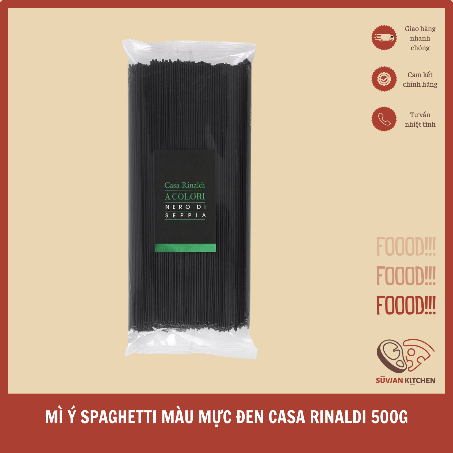 Mì Ý Spaghetti Mực Đen CASA RINALDI 500G | Shopee Việt Nam