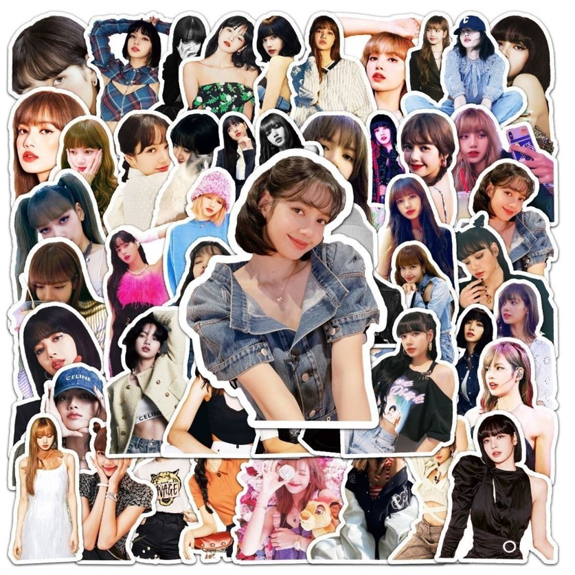 Set 50 Sticker LISA nhóm BLACKPINK dễ thương dán trang trí - DB.175 ...