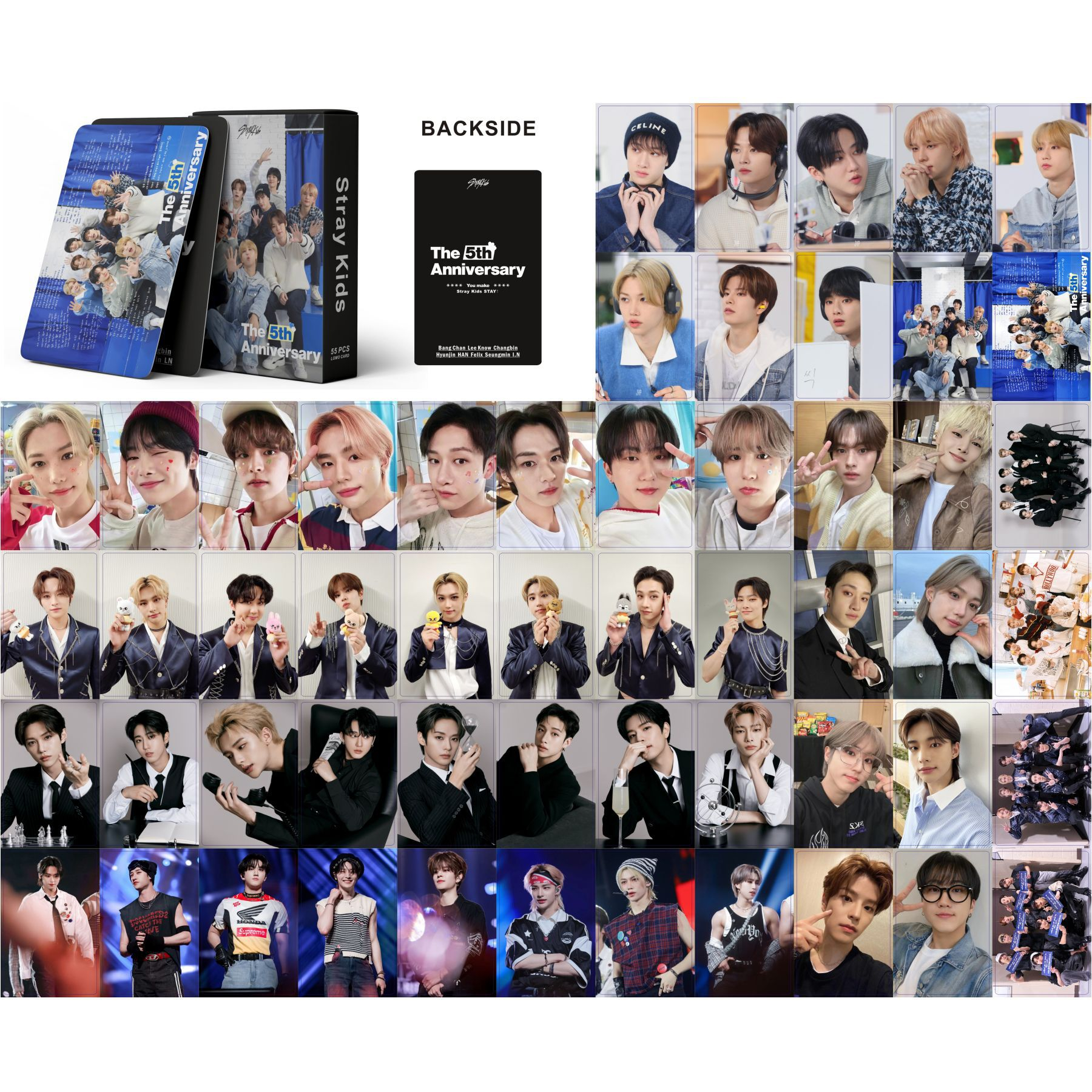 Set 55 lomo card Stray Kids 2023-Kỷ niệm 5 năm debut | Shopee Việt Nam