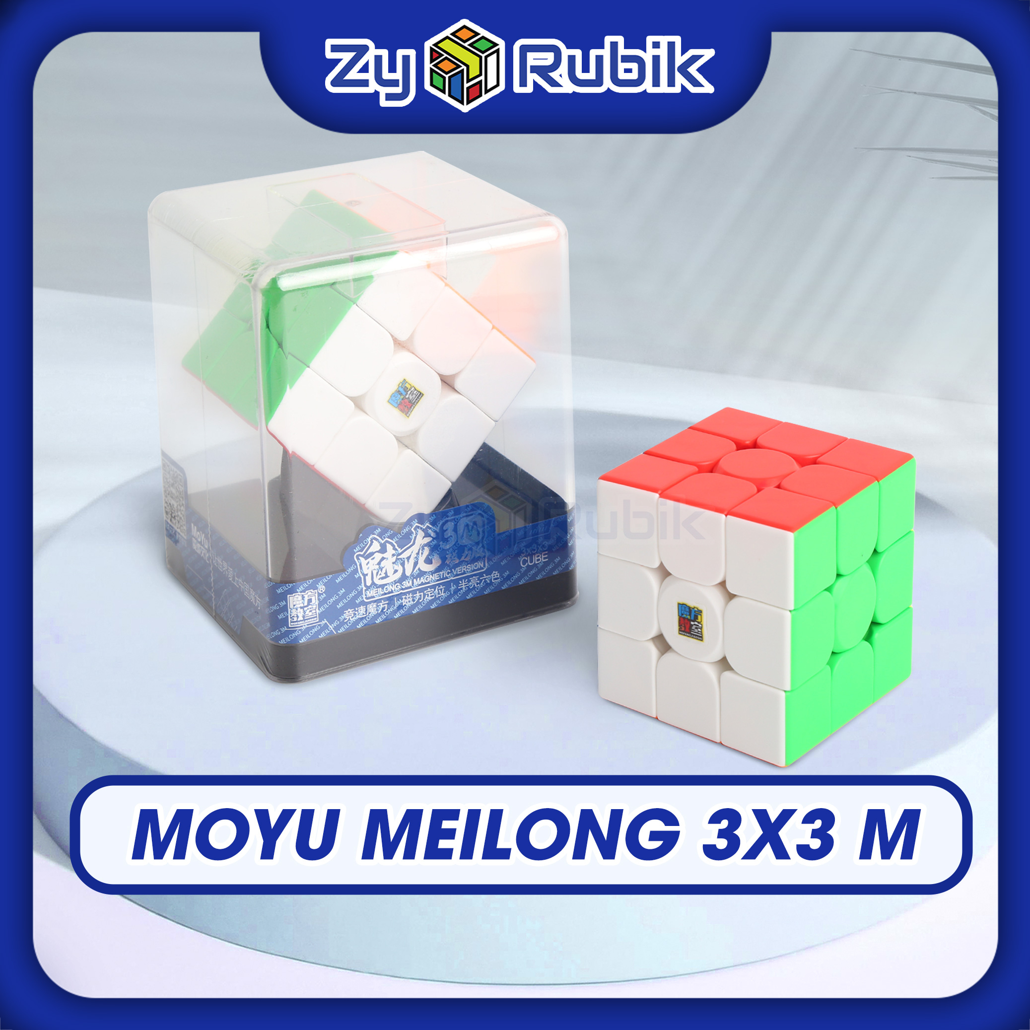 Rubik 3x3x3 Moyu Meilong 3M Box Mới 2023- Rubic Meilong 3M Stickerless ...
