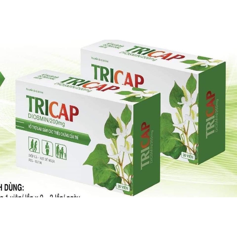 Viên uống TRICAP- hỗ trợ giảm các triệu chứng của trĩ (Hộp 30v ...