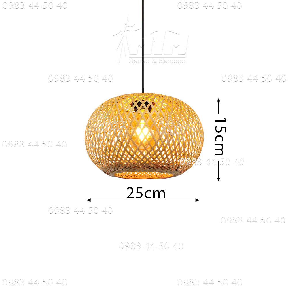 Đèn tre 1 lớp, 2 lớp - Đèn mây tre, Lồng đèn trang trí, Đèn treo thả ...
