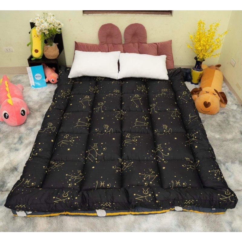Nệm Topper Hàng Cao Cấp Dày 9cm, Tấm Đệm Trải Sàn Sợi Bông Microfen ...