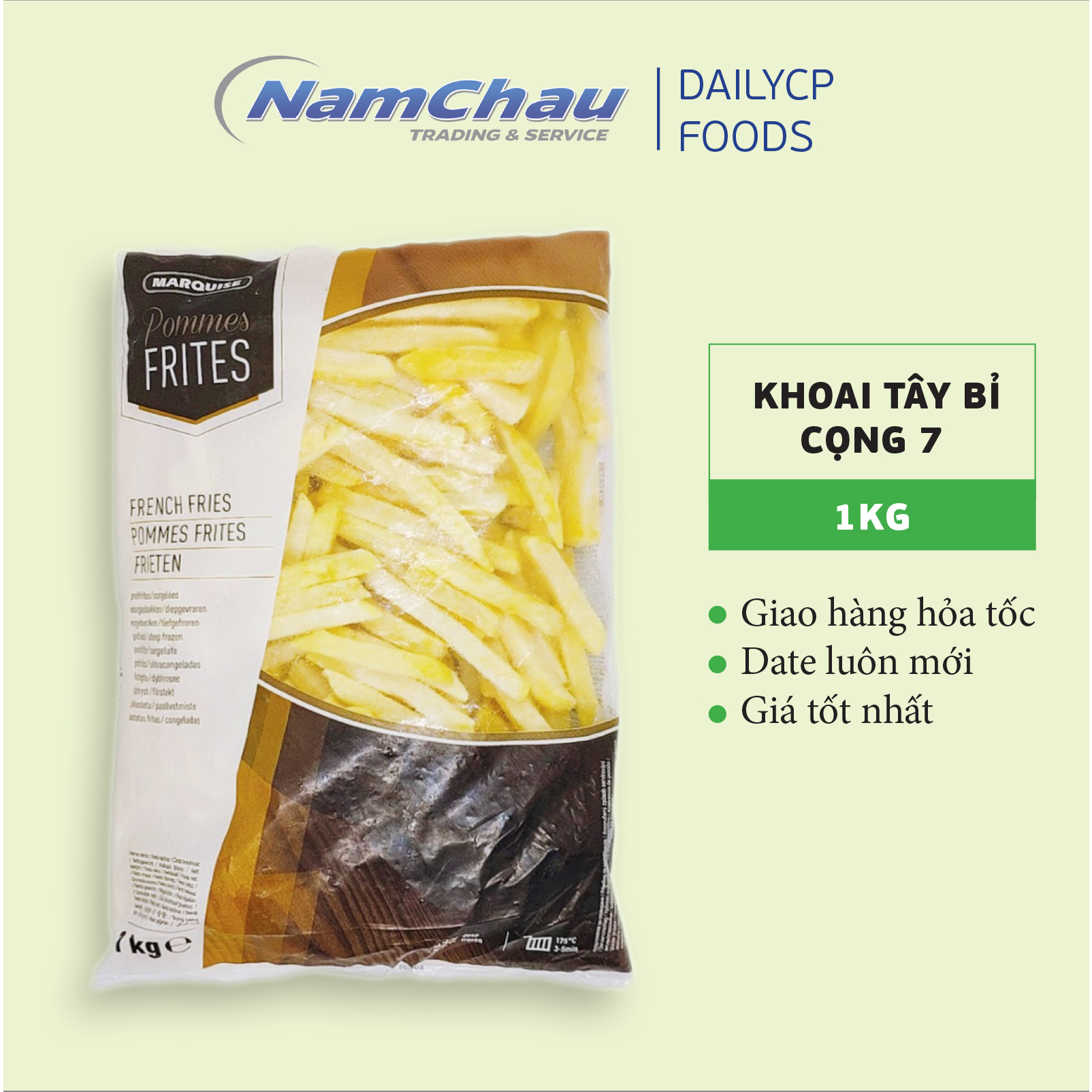 Khoai tây cọng bỉ gói 1 kg/ khoai tây sợi MARQUISE cọng 7/cọng 10 nhập khẩu [giao hàng hỏa tốc ...