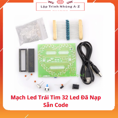 [Lập Trình Nhúng A-Z][G42] Mạch Led Trái Tim 32 Led Đã Nạp Sẵn Code ...